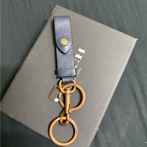 Coach | Bags | Coach Navy Blue Key Ring | Poshmark